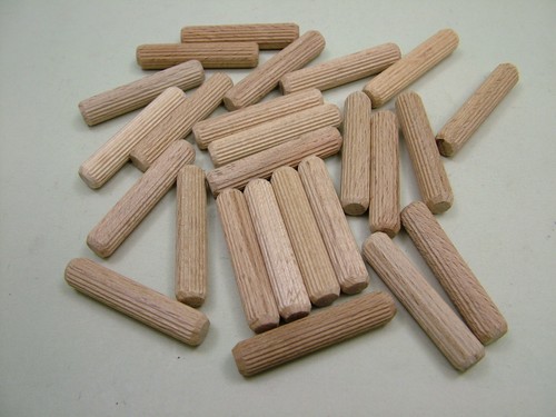 Hardwood dowels multi-grooved fluted wooden beech 8mm diameter 40mm long,pack 25 | eBay UK