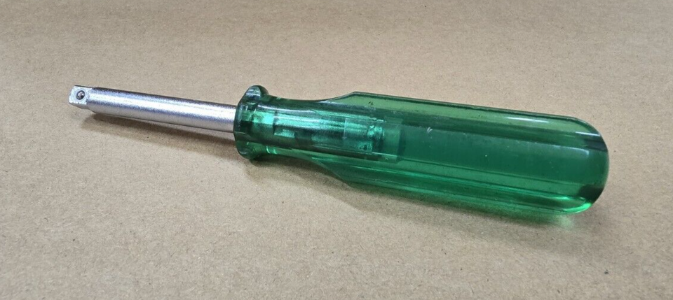 Vintage S-K WAYNE 1/4" Drive Nut Driver Socket Spinner Green Handle ...