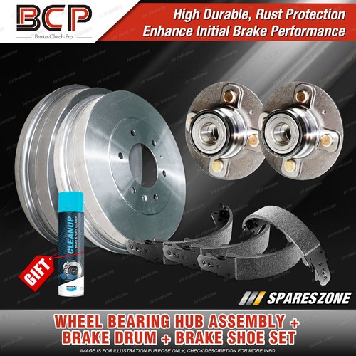 Rear Wheel Bearing Hub Ass Brake Drum Shoe Kit for Hyundai Accent LC 1. ...