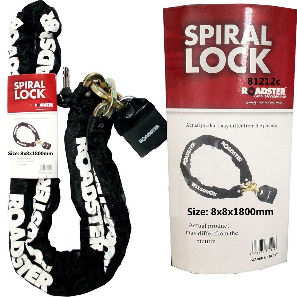 Anti-Theft Security Heavy Duty 1.8m Chain Lock With Protective Sleeve ...