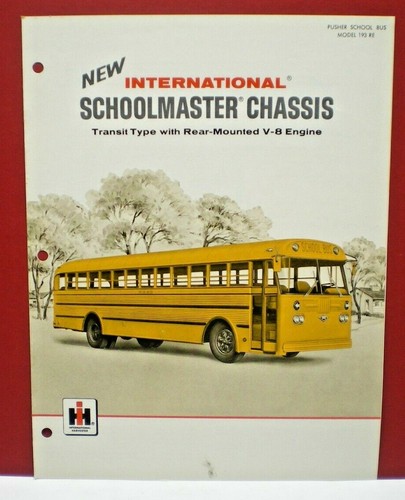 Original 1961 International Harvester " SCHOOL BUS LINE" Dealer catalog ...
