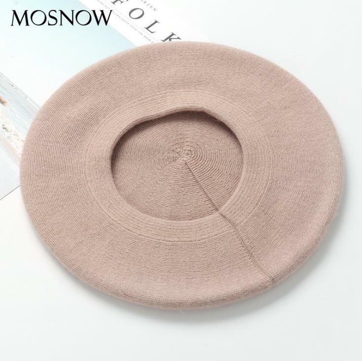 Women Vintage French Style Beret Hat Soft Wool Warm Cap Beanie Winter ...