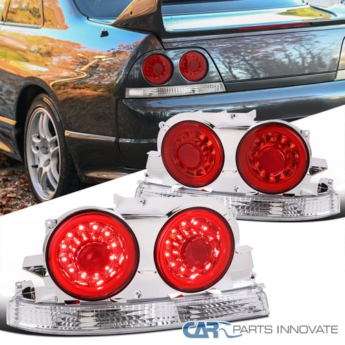 Fit 1995-1998 Skyline GT R33 JDM Red LED Tail Lights Brake Lamps Left ...