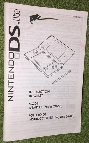 Nintendo DS Lite Instruction Booklet - 59994A | eBay