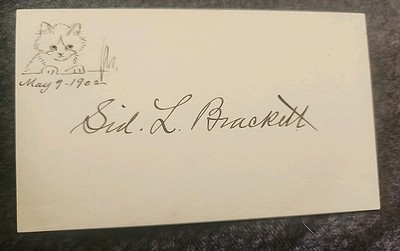 Original Sidney Lawrence Brackett 1852-1910- Signed Card Dated May 9th ...