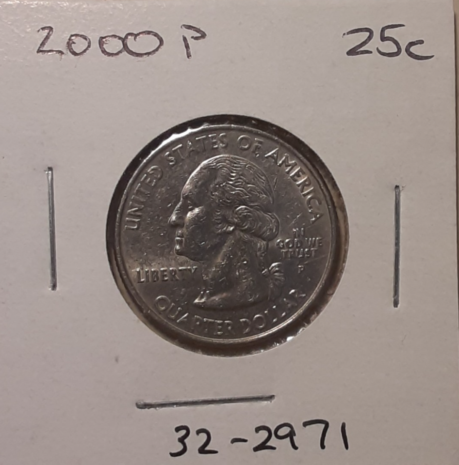 2000-P 25C US coin Philadelphia Mint Washington Quarter (#32-2971/RB8 ...