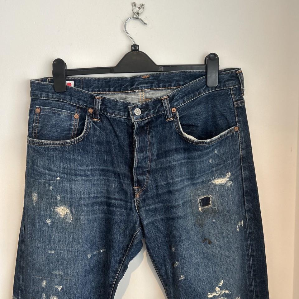 Edwin ED33M Men's Red Tapered Jeans Rainbow Selvedge, W36 L32 | eBay UK