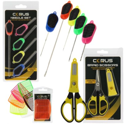 Fishing Baiting Needle Set Bait Stops Braid Scissors Carp Terminal Tackle Corus | eBay UK