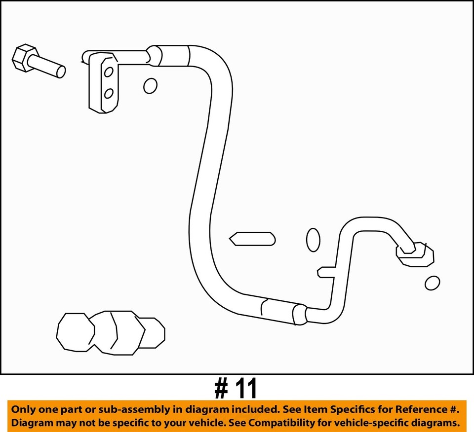 2007-2012 TRAVERSE ACADIA ENCLAVE A/C COMPRESSOR TO CONDENSER HOSE NEW ...