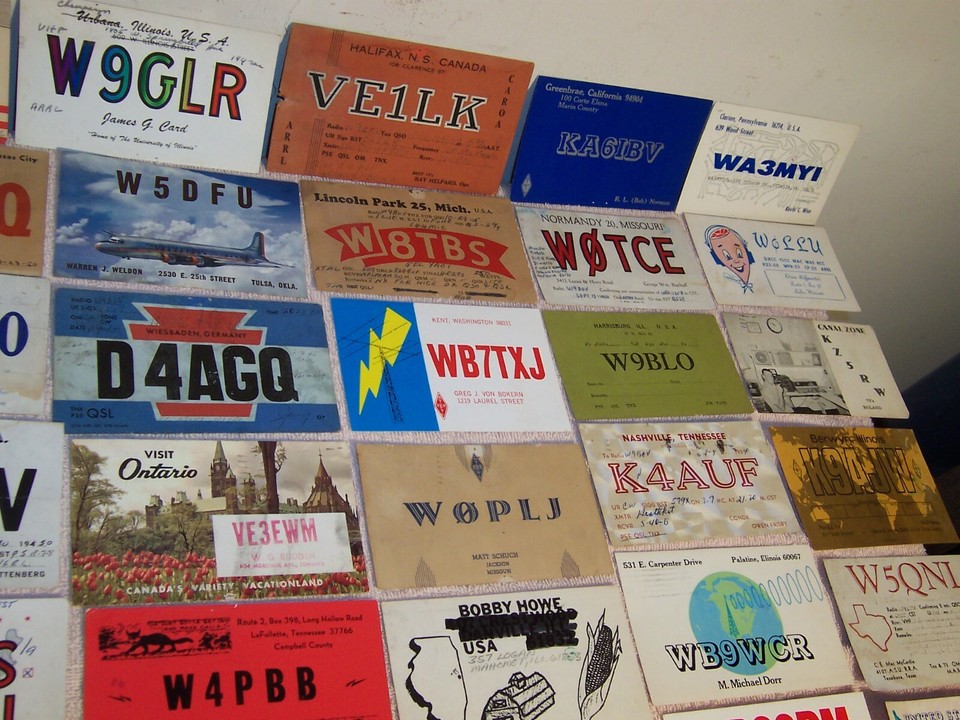 Estate Lot (111) Vintage Ham Radio QSL Cards 1940's-1970's One Man's ...