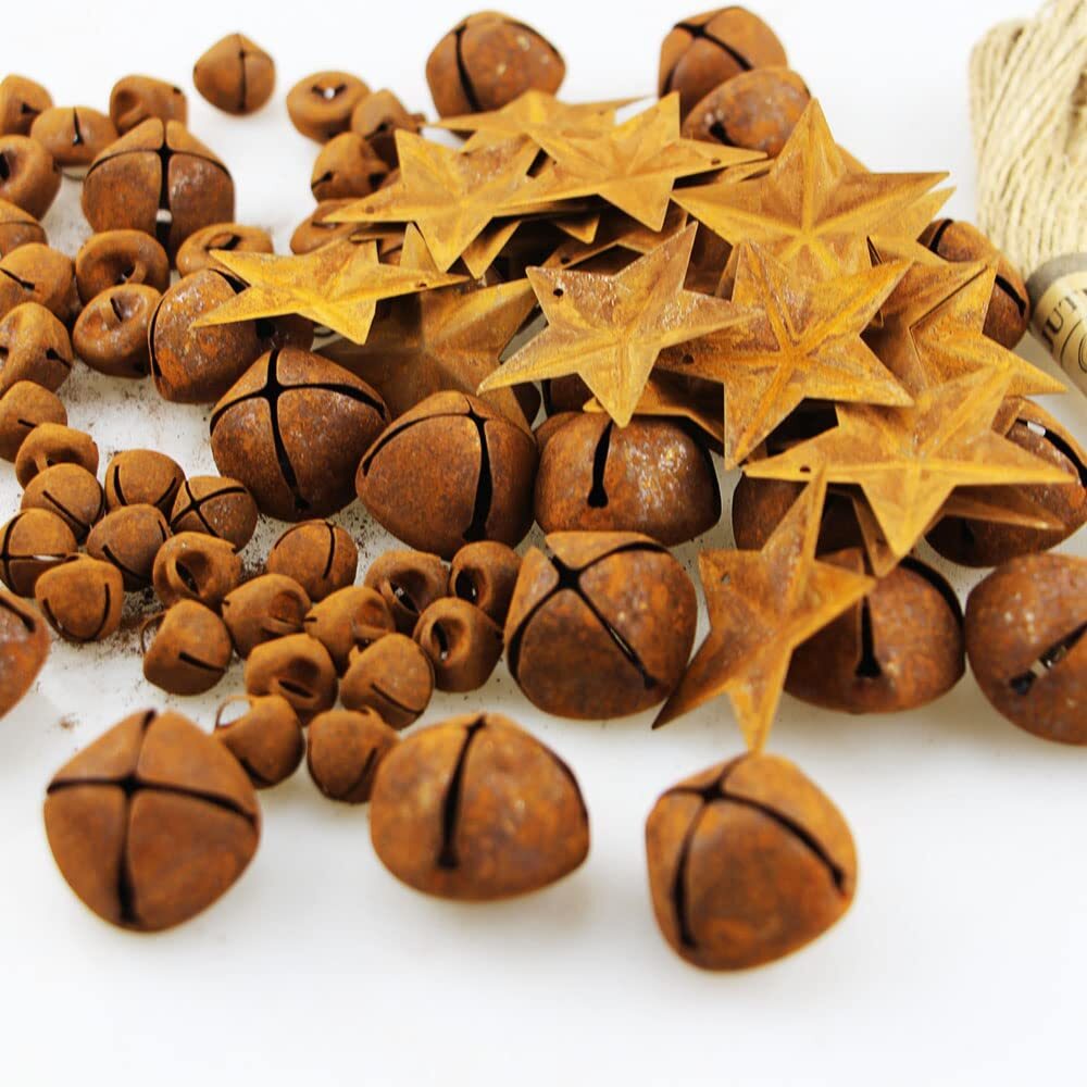 Rusty Metal Jingle Bells Kit Supplies Includes 75 Mixed Size Vintage ...