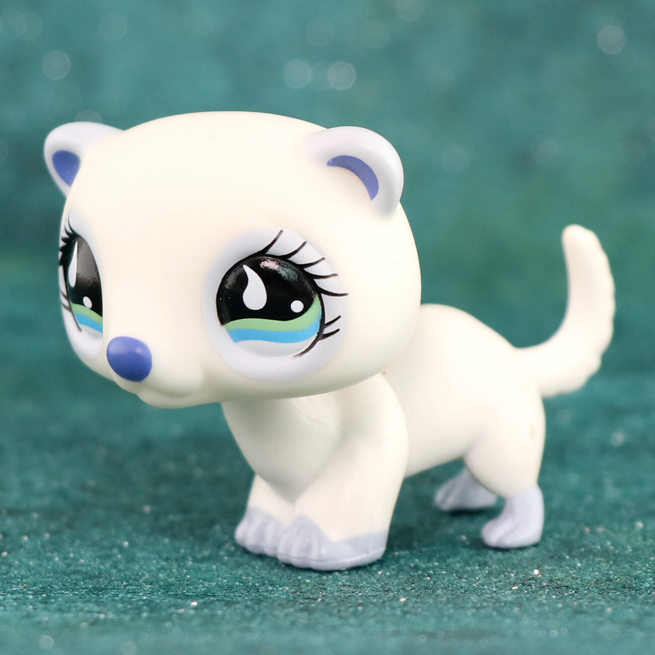 Mini Pet Shop LPS White Ferret Who Love LPS Kid Gift Doll Cute Toy Xmas ...