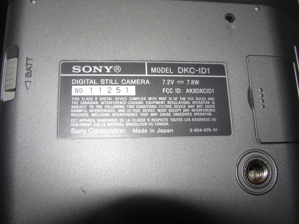 🔥VINTAGE SONY DIGITAL STILL CAMERA DKC-ID1 PRO (First bus stop) | eBay