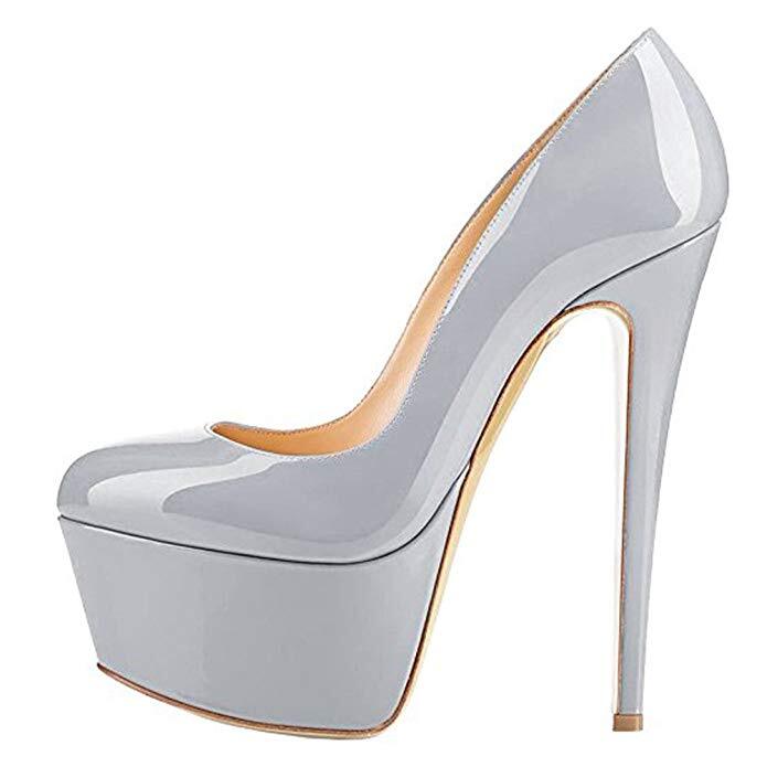 Fashion Women High Heels Pumps Round Toe Platform Dress Office Party ...