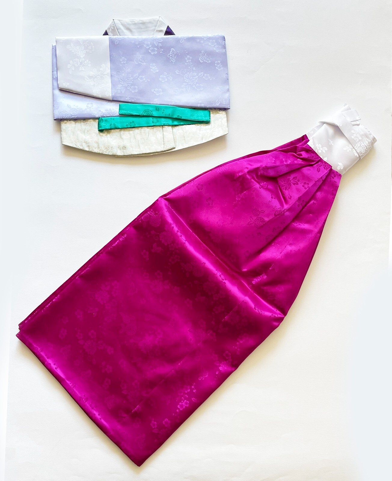 6 Year Korean Traditional Dress Hanbok & Norigae & Hair Ribbon Danggi ...