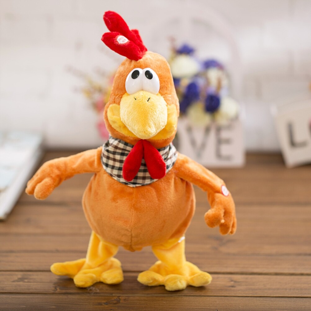 Hot 15 Inch Musical Squawking Chicken Toy Singing Waving Rooster ...