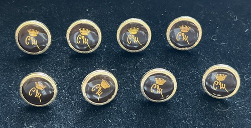 Countess Mara Metal Black & Gold Enamel Logo Replacement Button .60 ...