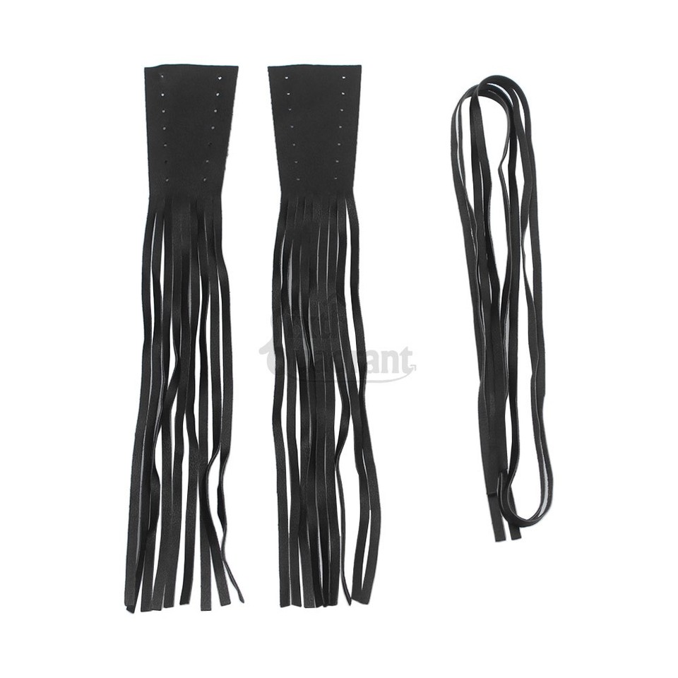 Universal Long Tassels Leather Brake Lever Covers Biker Clutch Fringe ...