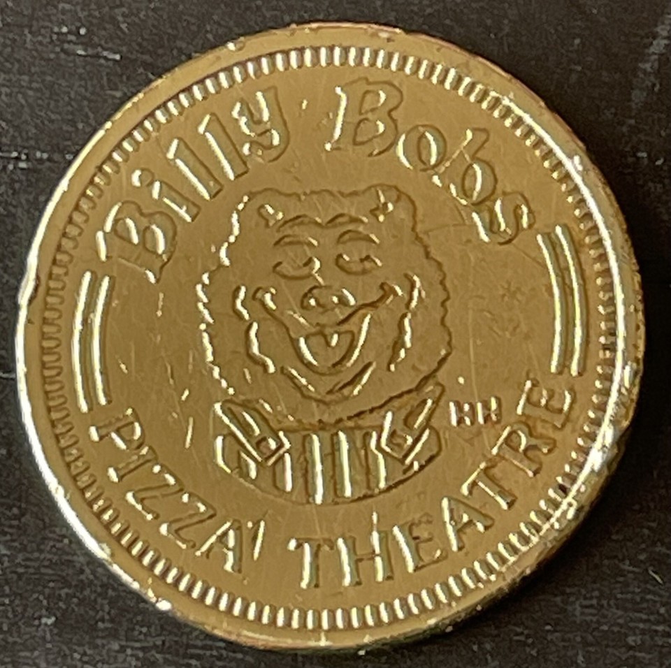 Billy Bob’s pizza theatre family entertainment RARE GOLD token coin ...