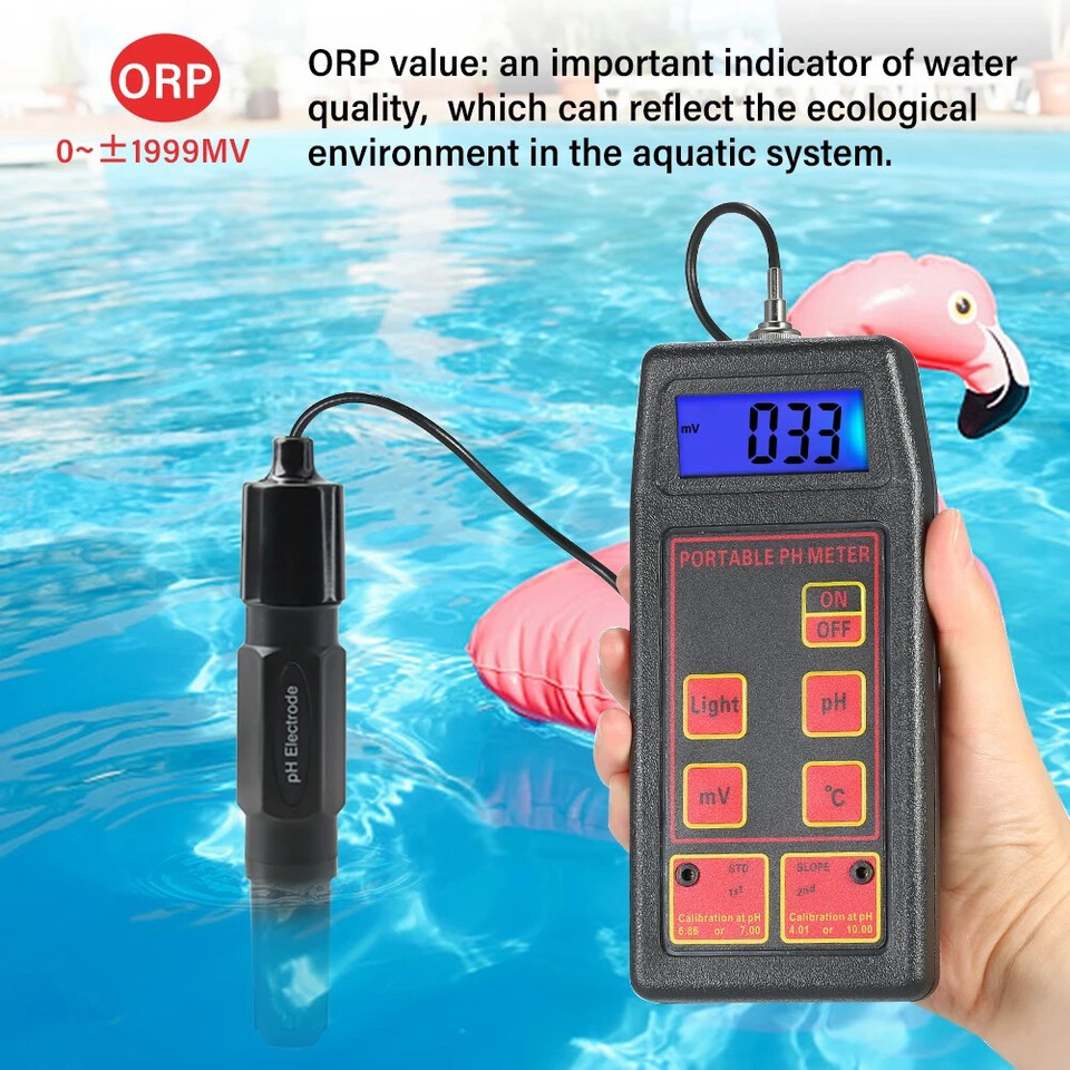 High Accuracy PH ORP Temp Meter Sensor Monitor MV Tester Water Quality ...