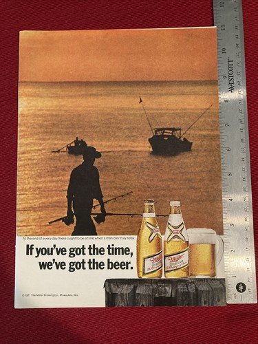 If You’ve Got The Time, Miller Beer 1971 Print Ad - Great To Frame! | eBay