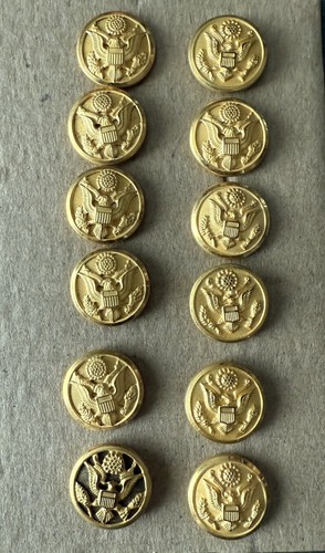 🇺🇸 GENUINE U.S. ARMY BUTTON EAGLE LIGNE - (Lot of 12) - Small - Gold | eBay