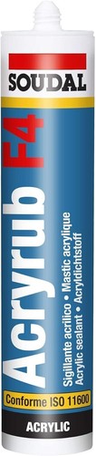 Mastic maçonnerie Acryrub F4 Soudal - SNJF 300ml blanc | eBay