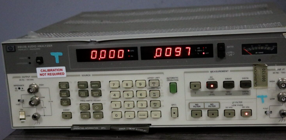 HP Audio Analyzer 8903B AUDIO ANALYZER HEWLETT PACKARD , PRE-OWNED . | eBay