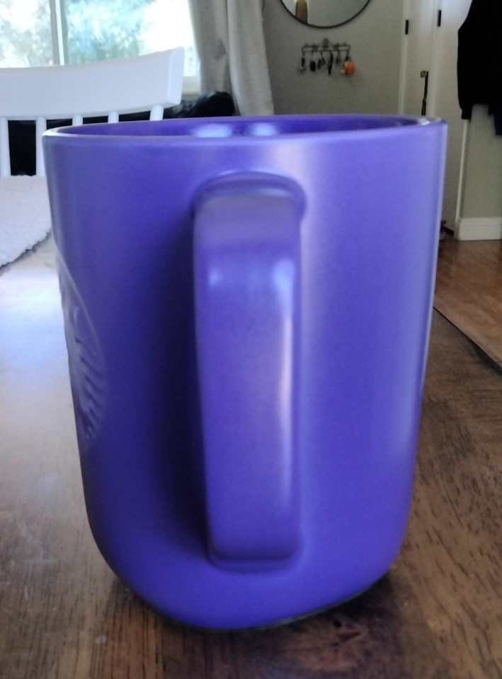 Starbucks 2025 Recycled Ceramic Mug 16oz Matte Purple Embossed Siren ...
