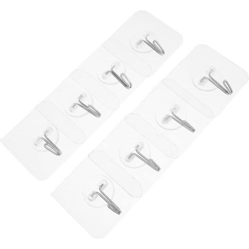 8 Pcs Crochet Collant Crochets Adhésifs Pour Accrocher De Bâton Fort | eBay