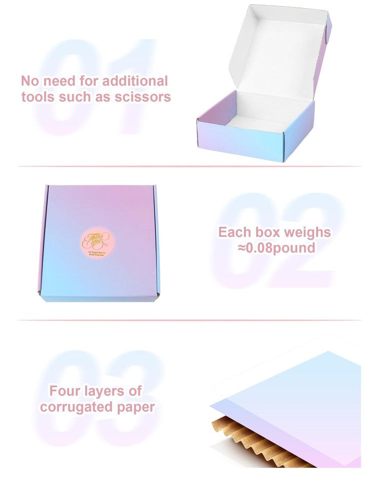 TryDrem 50 Pack 6x6x2 Shipping Boxes for Small Business, Purple ...