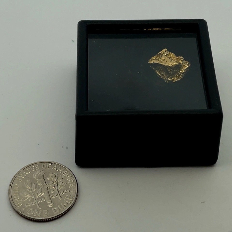 CLEAN 2.2g Alaskan Natural Gold Nugget 22k In Presentation Case XRF ...
