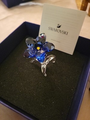 Swarovski Crystal 1 Ornament Flower and 1 Flower Figurine with Box From ...