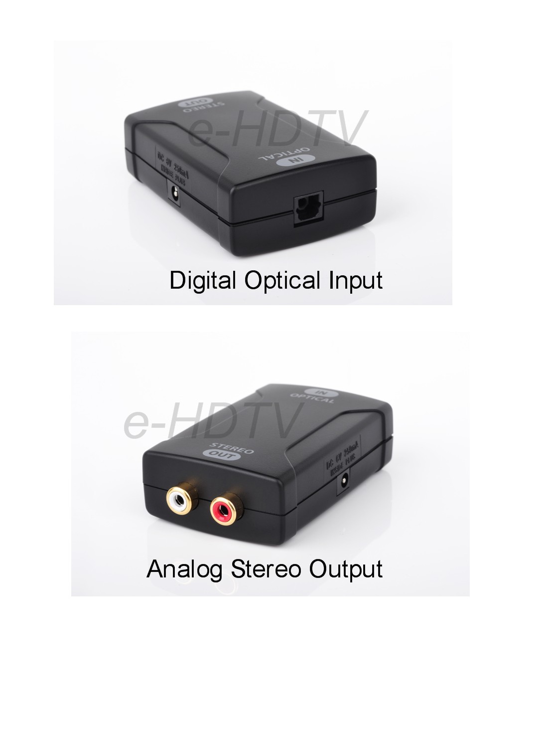 NEW TV Digital Optical to Stereo Analog L/R RCA Audio Converter Adapter ...