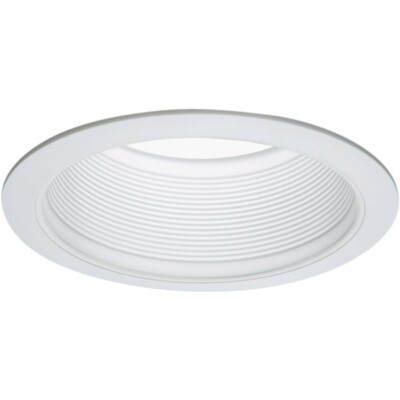 (6)-Halo 6" Baffle Recessed Light Fixture Trim W/2 Removable Rings. RE ...