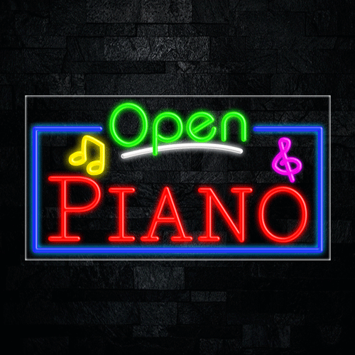 Piano LED Neon Sign 33"L x 18"H #35556 | eBay