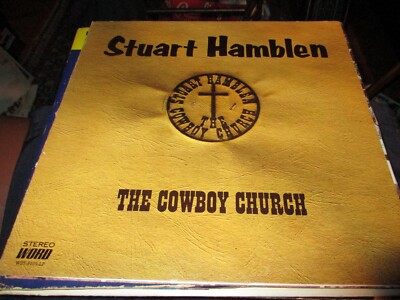 1973 STUART HAMBLEN The Cowboy Church LP Word 8509 Gospel Christian VG ...