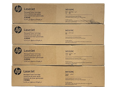 Full Set HP W9190MC-W9193MC Managed Toner Cartridges | eBay