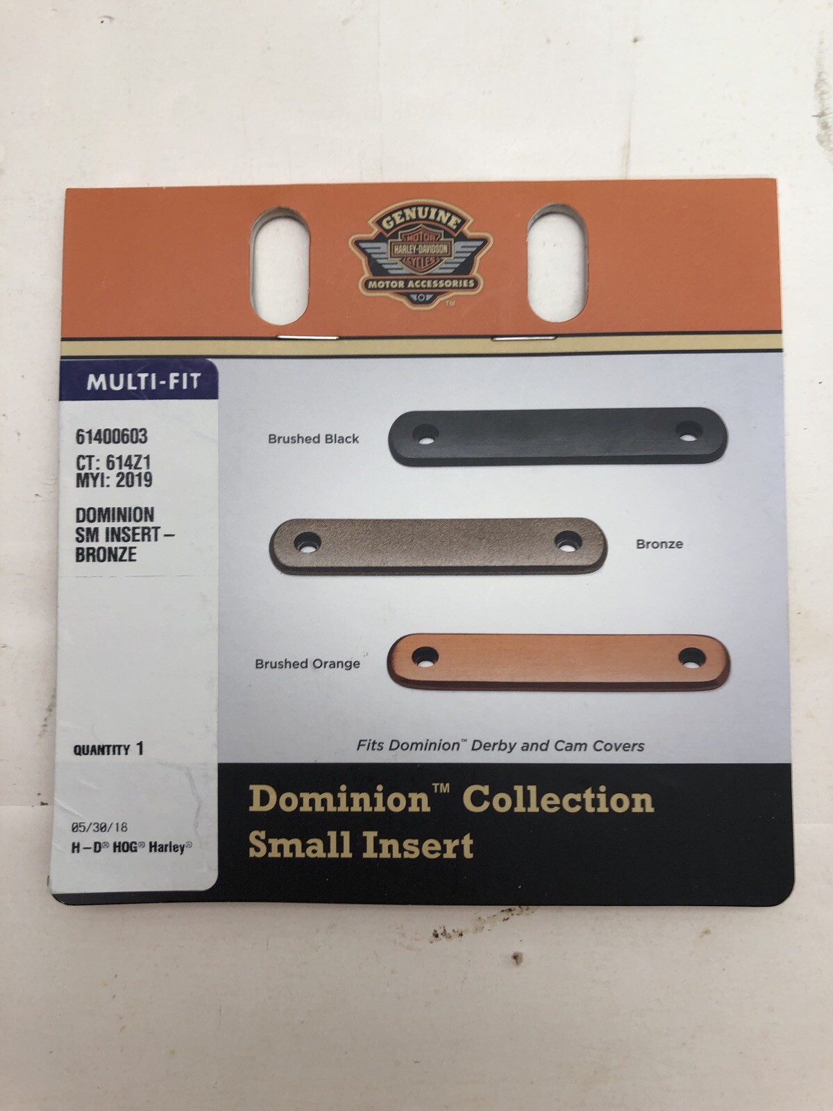 Oem Harley Davidson Dominion Collection Small Insert Bronze Derby Cam