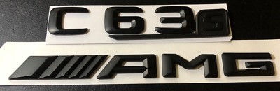 Matt Black C63s AMG Sticker Decal Emblem Badge for Benz C200 C250 C300 ...