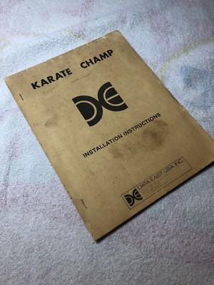 Data East Karate Champ Arcade Game Installation Instructions Manual Original | eBay