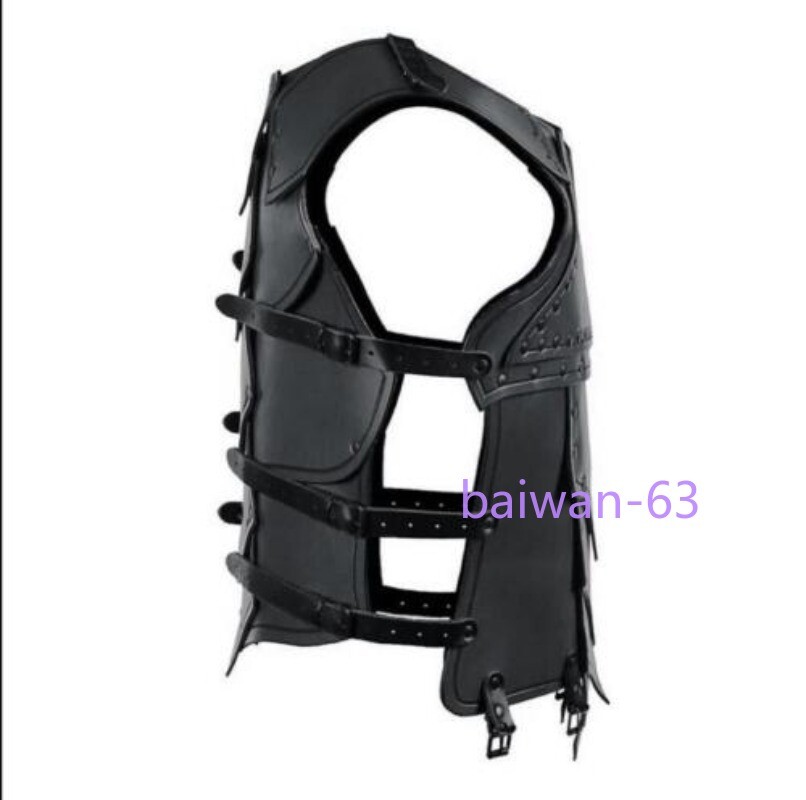 Medieval Knight Cosplay Chest Armor Faux Leather Vest Top Ancient ...