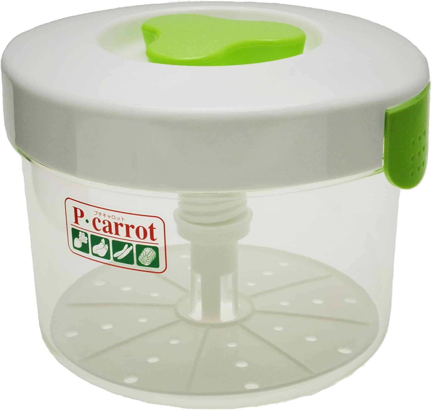 P-carrot Japanese Plastic Tsukemono Round Pickle Press Container 1.6L ...