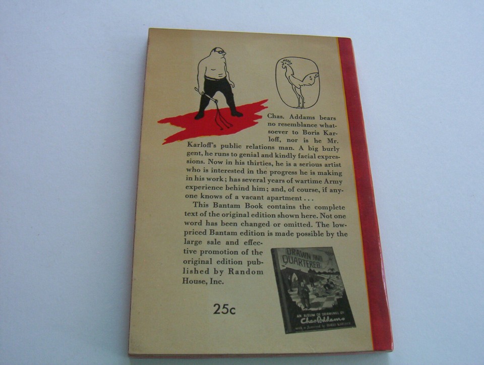 DRAWN AND QUARTERED 1946 CHAZ ADDAMS AUTHOR'S 1ST BOOK BEAUTIFUL ...