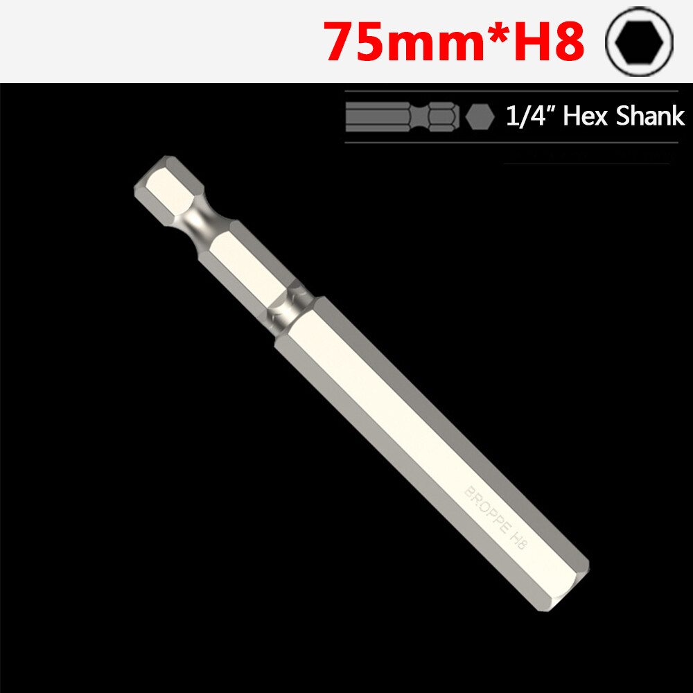 50mm-200mm Hex Screwdriver Bit Set 1/4" Hex Shank H1.5 H2 H3 H4 H5 H6 ...