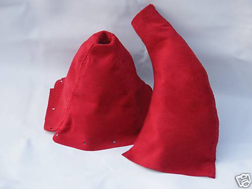 FITS MAZDA MX5 MX-5 SET OF GAITERS NEW PU SUEDE RED CUSTOM NEW MADE IN ...