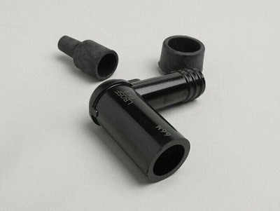 Spark plug connector, HT Cap -NGK LB05F 5kOhm classic 90° - 14mm spark ...