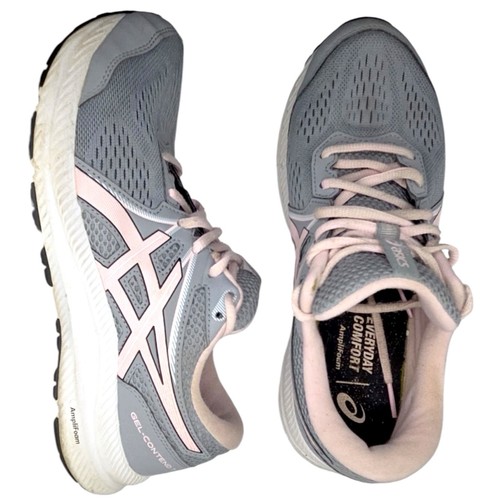 ASICS Gel-Contend 8 Women’s 9.5 W Grey Pink Running Shoes 1012A910 Gym ...