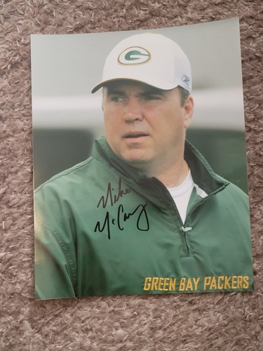 Green Bay Packers Mike McCarthy Signed Photo 8x10 Autographed Autograph ...
