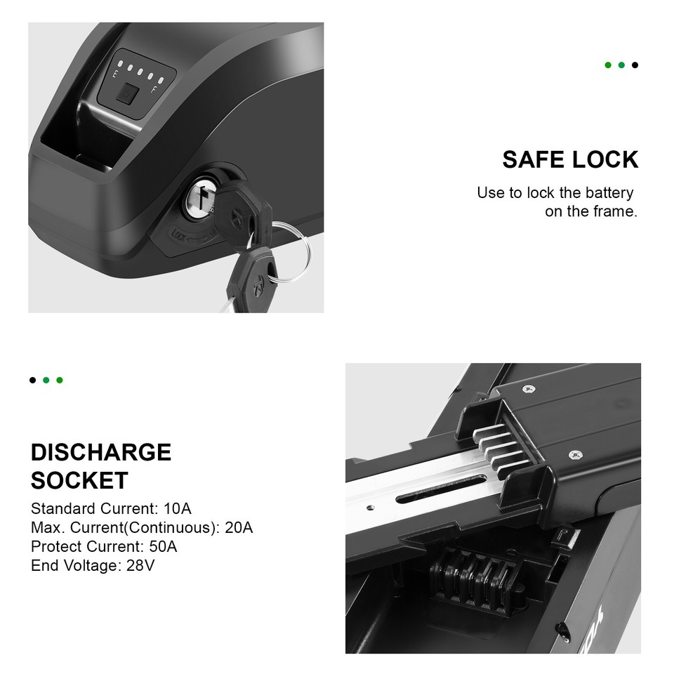 Jasion Electric Bike Battery 36V 13Ah for EB5 Ebike Battery Replacement ...